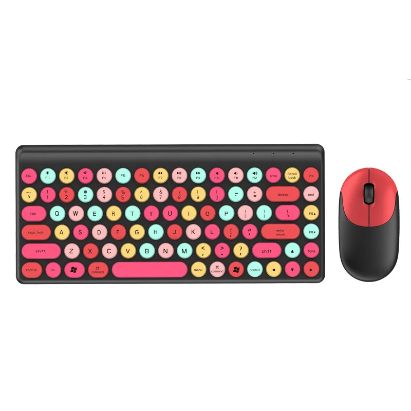 High Quality Colored Small Wireless Keyboard And Mouse Combo 2.4g ...