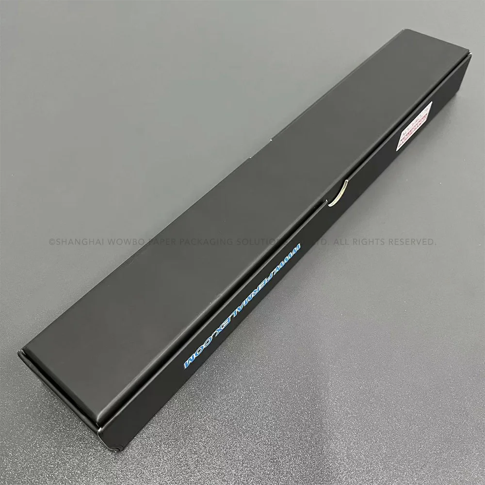 Long Rectangular Box Black Background Color With Stylish 3d Blue Logo ...