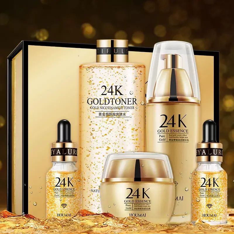 Women Facial Kit Face Moisturizing Gold Glowing Whitening Skin Care Set ...