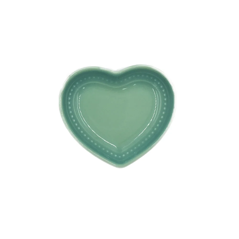 Kids Cute Heart Shaped Dinner Small Plates Pink Ceramic Sauce Plate ...