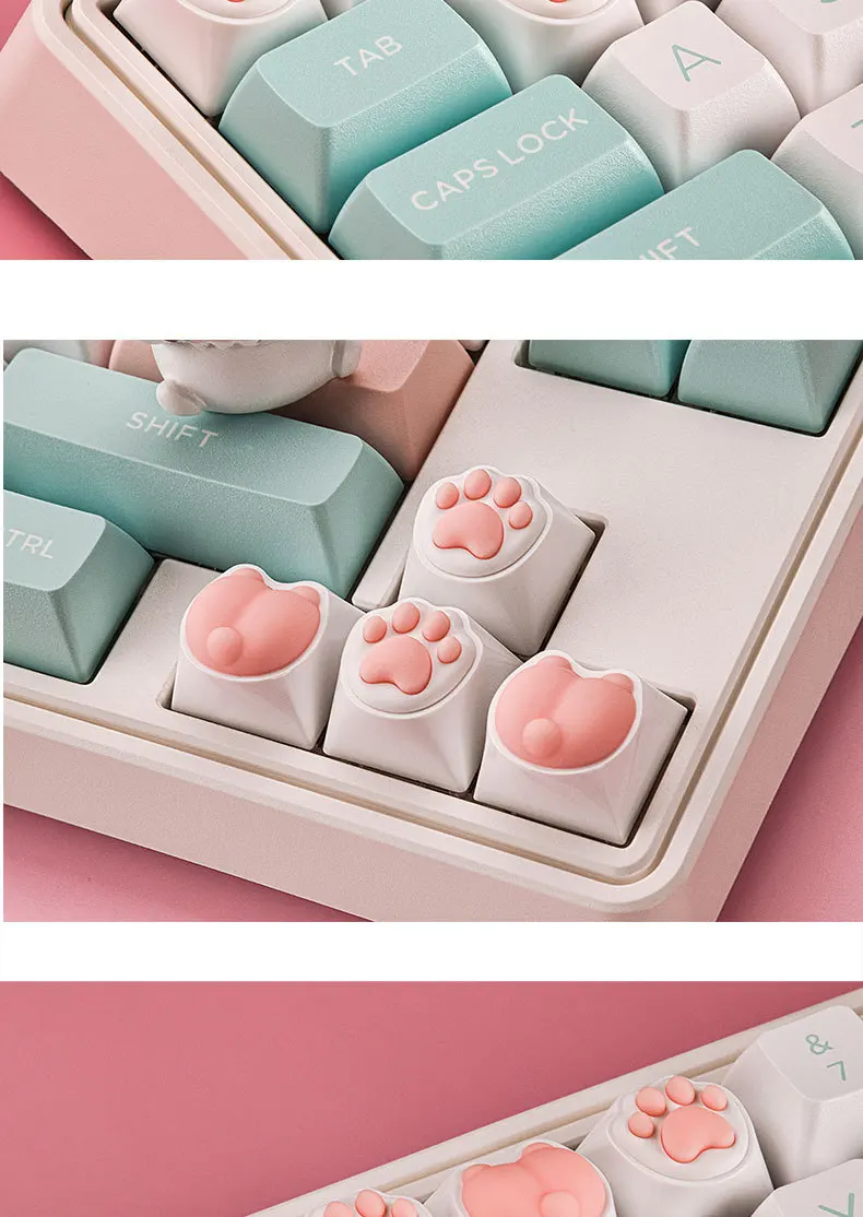 Attack Shark Cat Claw Key Cap Cat Fart Resin Single Silicone Skin ...