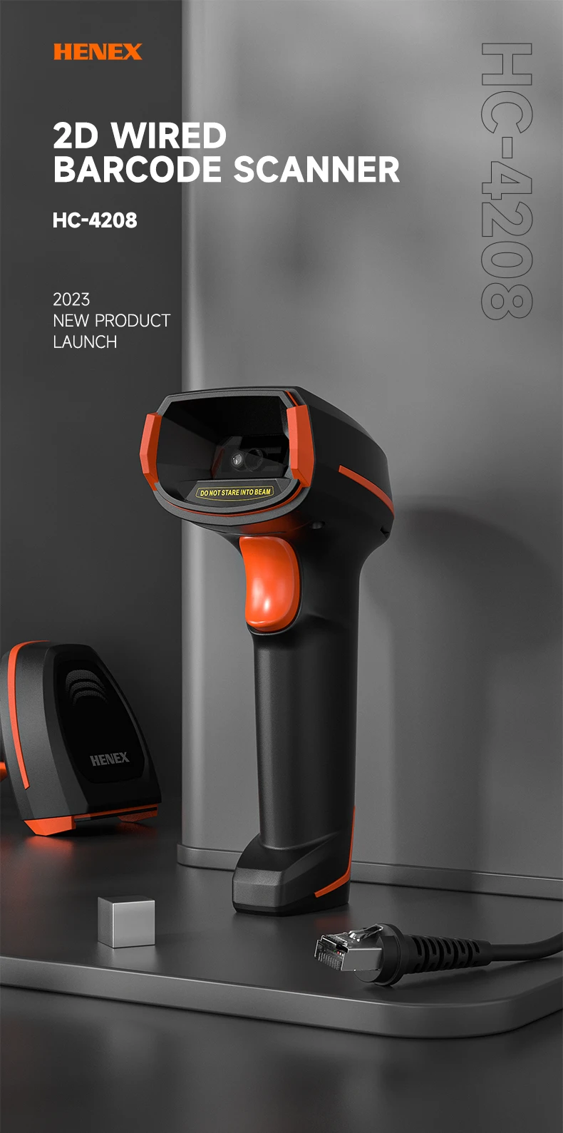 HENEX Barcode Scanner 4208 - High-Speed, Accurate Scanning