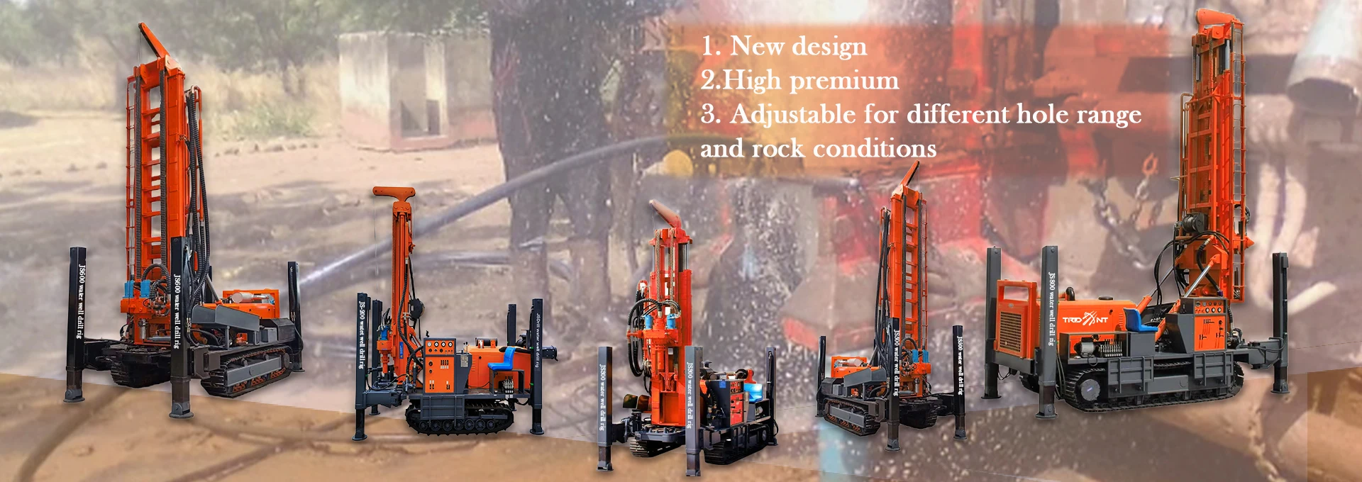 Small Diesel Hydraulic Wheel Type Drilling Machine 120 Meters Diesel ...