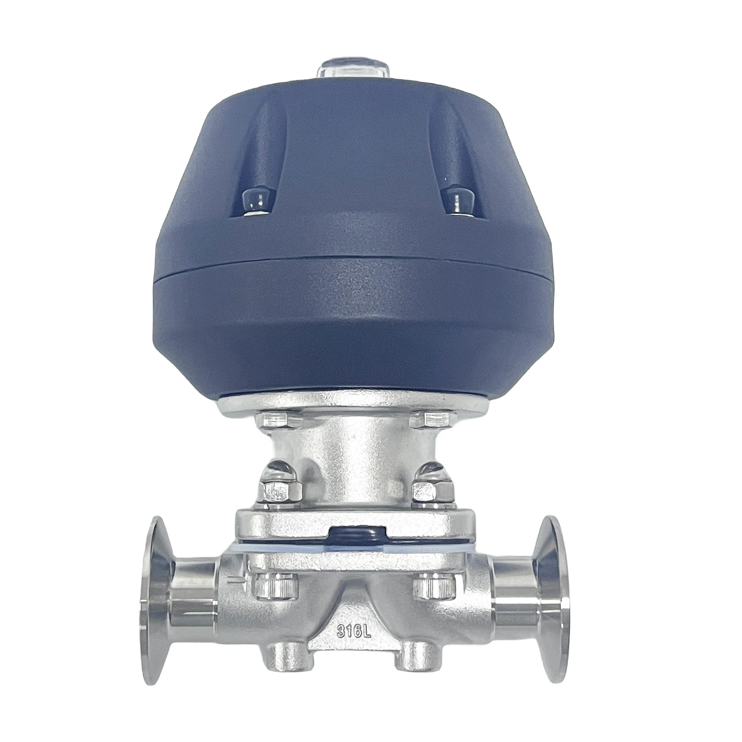 Pneumatic Gemu Pharmaceutical Diaphragm Valve With 50.5mm Clamp Ends ...