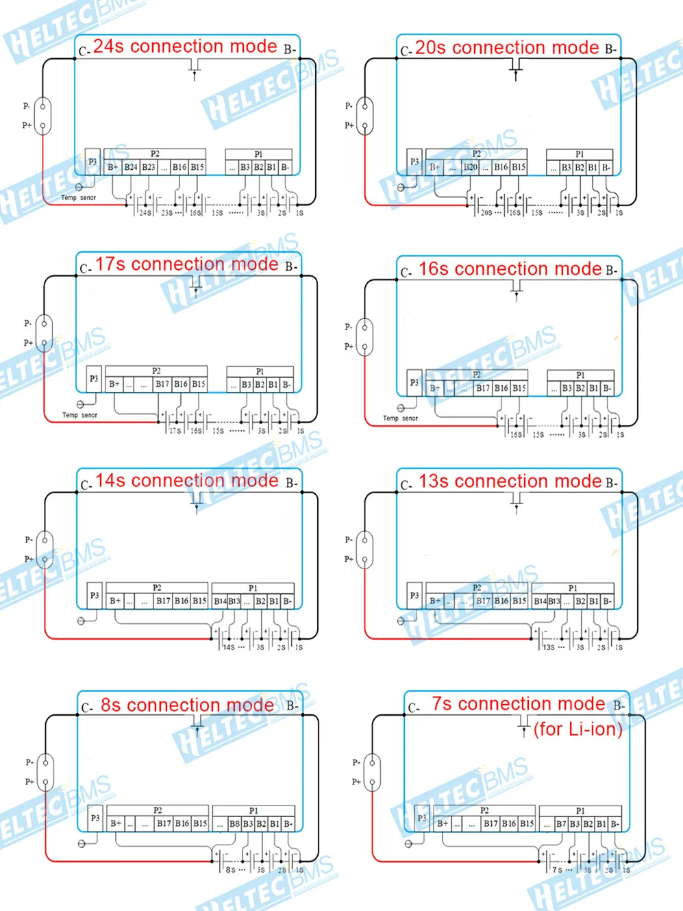 Heltec有源bms 8s-20s 40a 60a 80a 100a 150a 200a Bms，带余额0.4a 0.6a 1a 2a ...