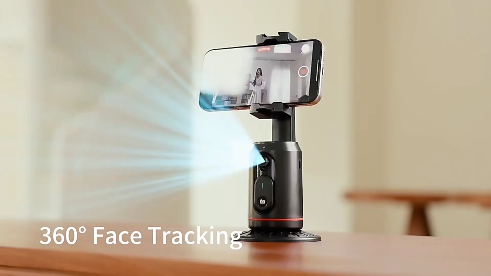 360 Degree Auto Face Tracking Mobile Phone Holder Desktop Gimbal Stabilizer For Smartphone Or ...