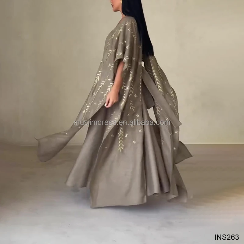 Elegant New Collection Arabic Girls Modest Abaya Custom Embroidery ...