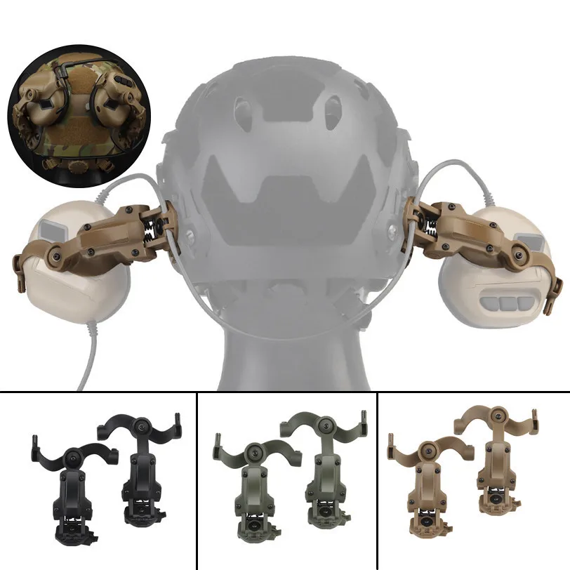 YAKEDA Tactical Headset Toad Fastening Mounts Helmet Rail Adaptor ...