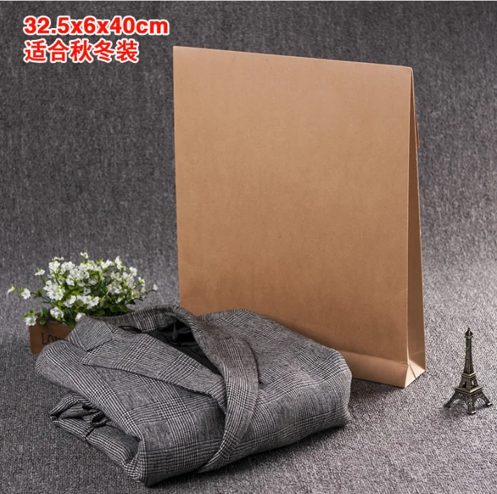 Flat Bottom Stand Up Pouch Kraft Paper Gift Bag Clothing Tee Shirt T ...