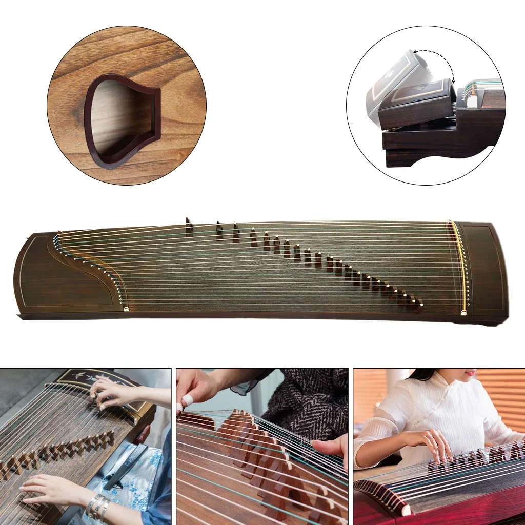 Naomi Advanced Level Black Sandalwood Guzheng Instrument 21 Strings ...