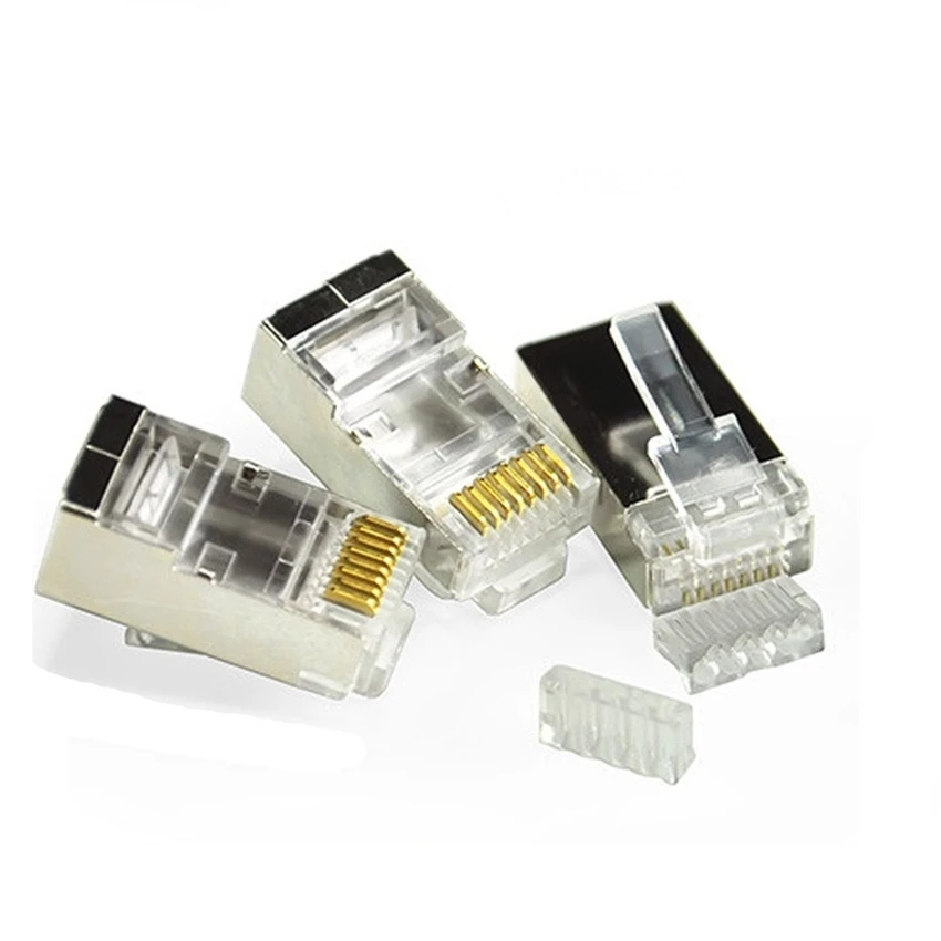 Rj45 Cat6 Cat5e Connector 3 Prong 8p8c Modular Ethernet Utp Network ...