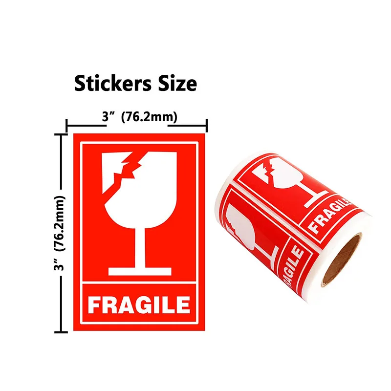 Glass Design Fragile Stickers Thank You Shipping and Packing Warning ...