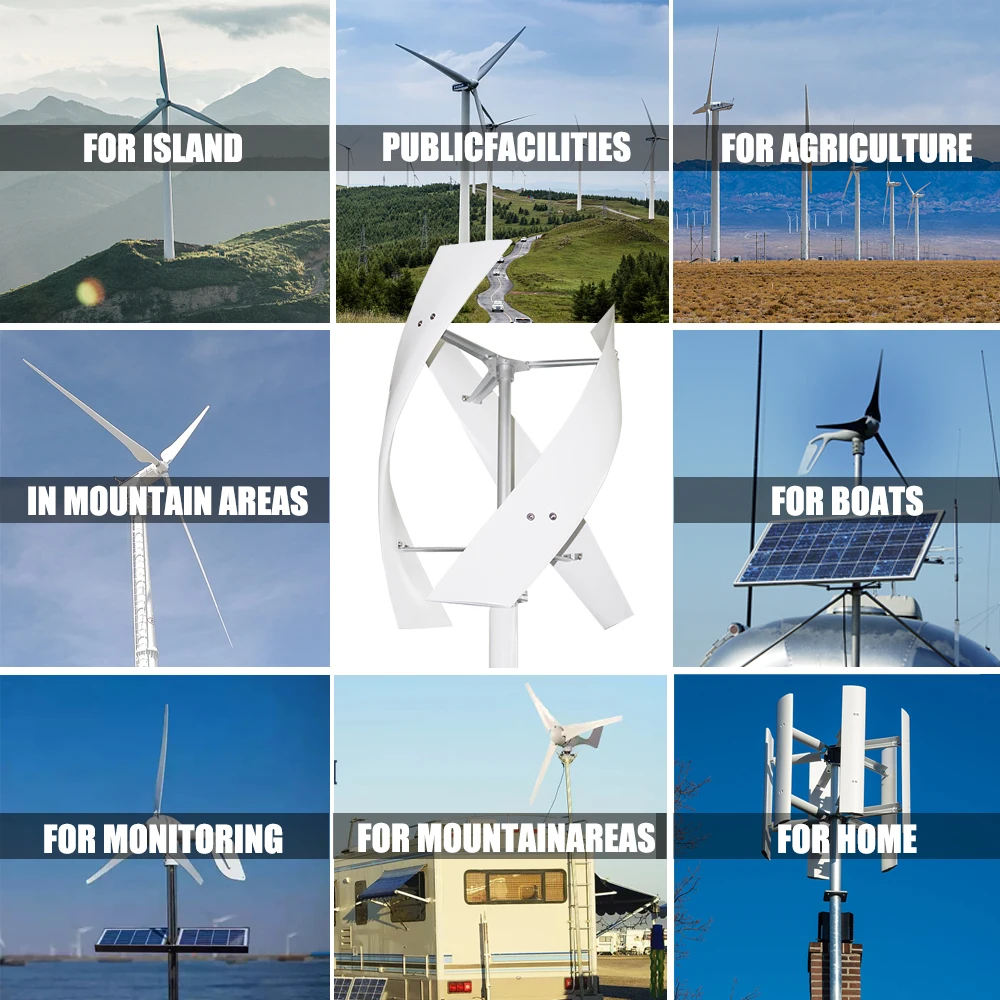 2022 Micro Wind Turbine Vertical Wind Turbine 500w 1000w 2000w Spiral ...