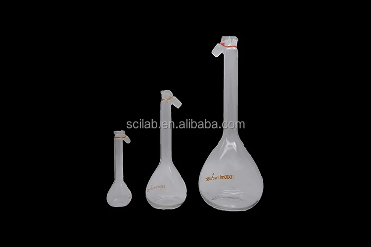 Different Size Customize Clear Glass Volumetric Flask With Stopper ...