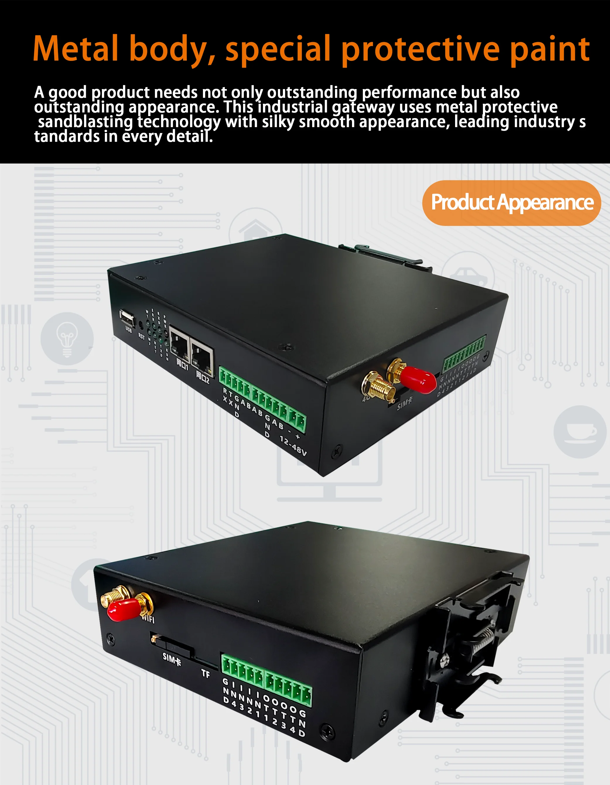 Industrial Edge Computing Gateway With Wifi,Tf Card,Wan,485/232 Ports And I/o 4g Iot Router For ...
