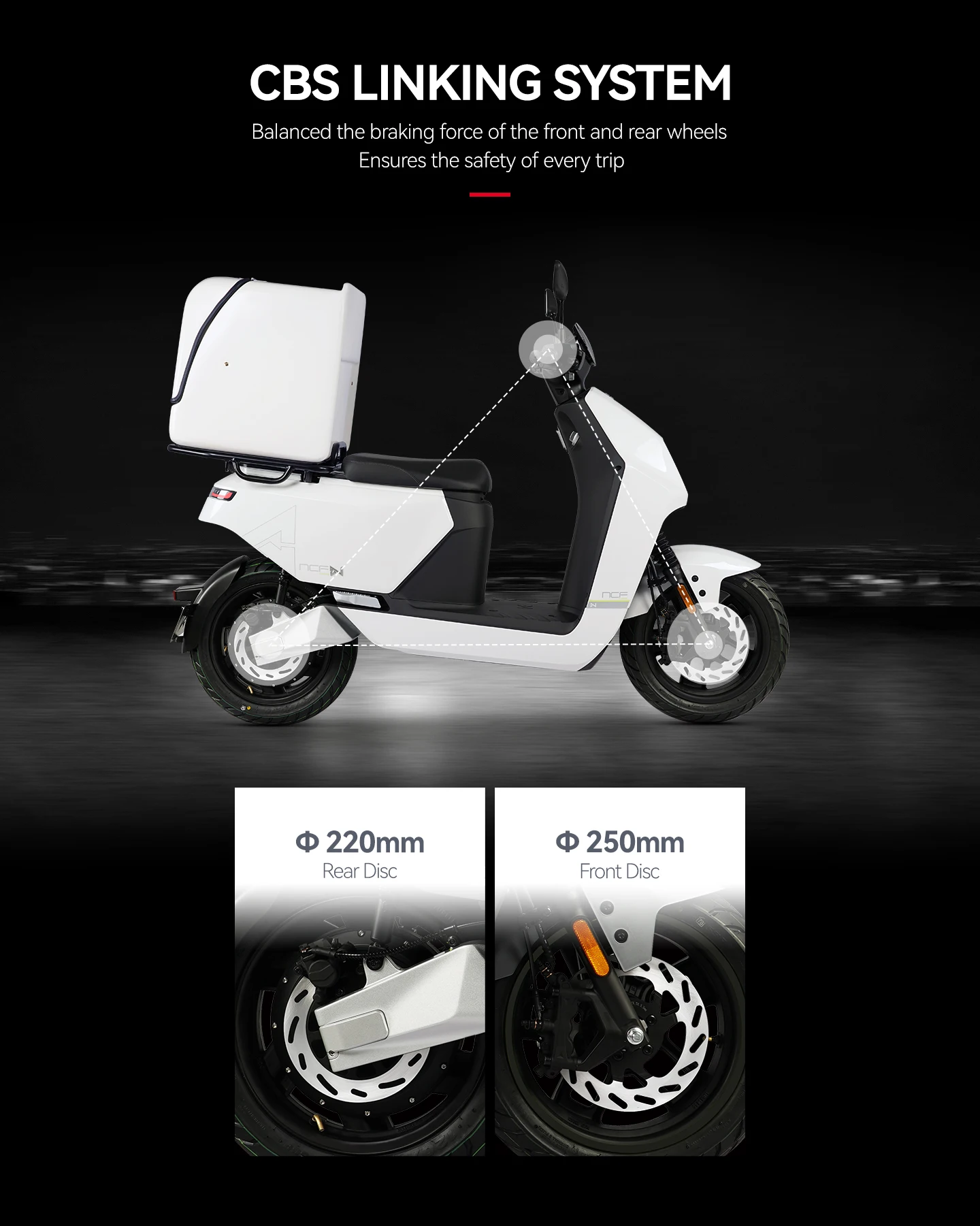Nmoto Pizza Moped - Efficient Electric Delivery Scooter