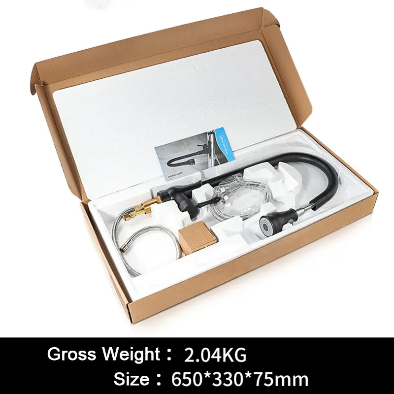 201 Black Color Pull Down Single Head Mixer Water Kitchen Faucet Upc ...