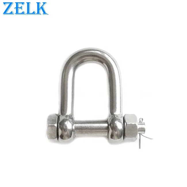 Stainless Steel Bolt Chain Shackle With Safety Lock Pin - Buy Rigging ...