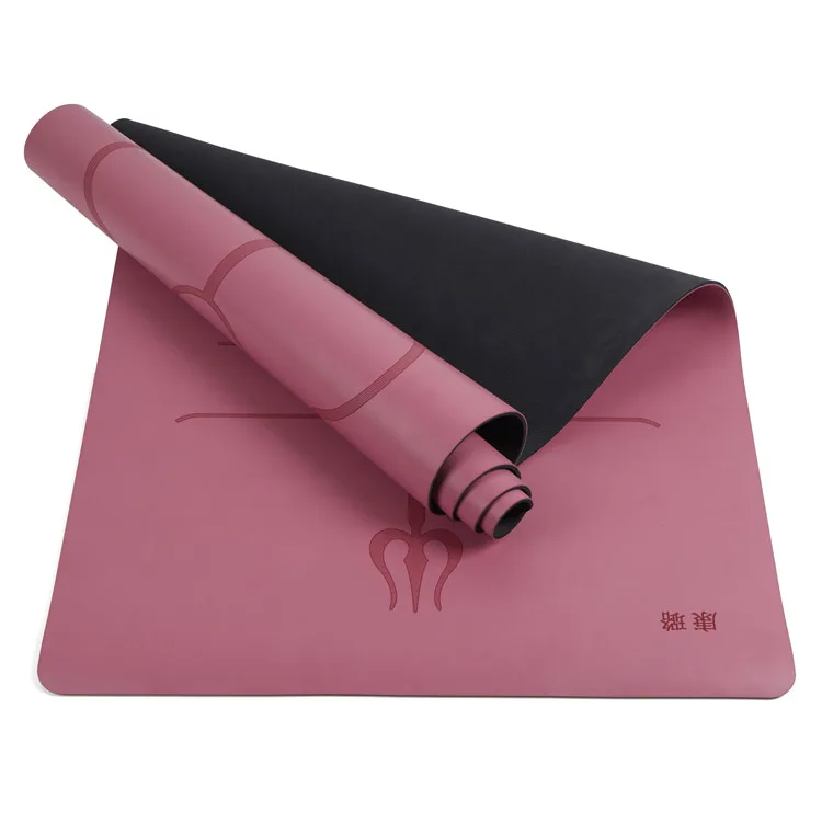 5mm Thick Custom Print Leather Yoga Mat Anti-slip Eco-friendly Natural ...