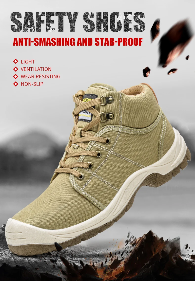 Good Quality Men's Iron Toe Boots - Anti-Smashing Work Shoes