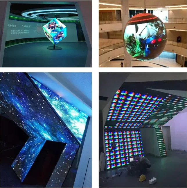 Conical Led Transparent Display,Triangular Pyramid Transparent Screen ...