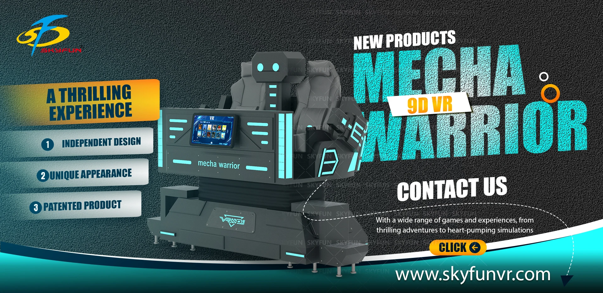 Mecha Warrior VR Cinema 9D 2 Player VR Cinema VR Game Machine With ...
