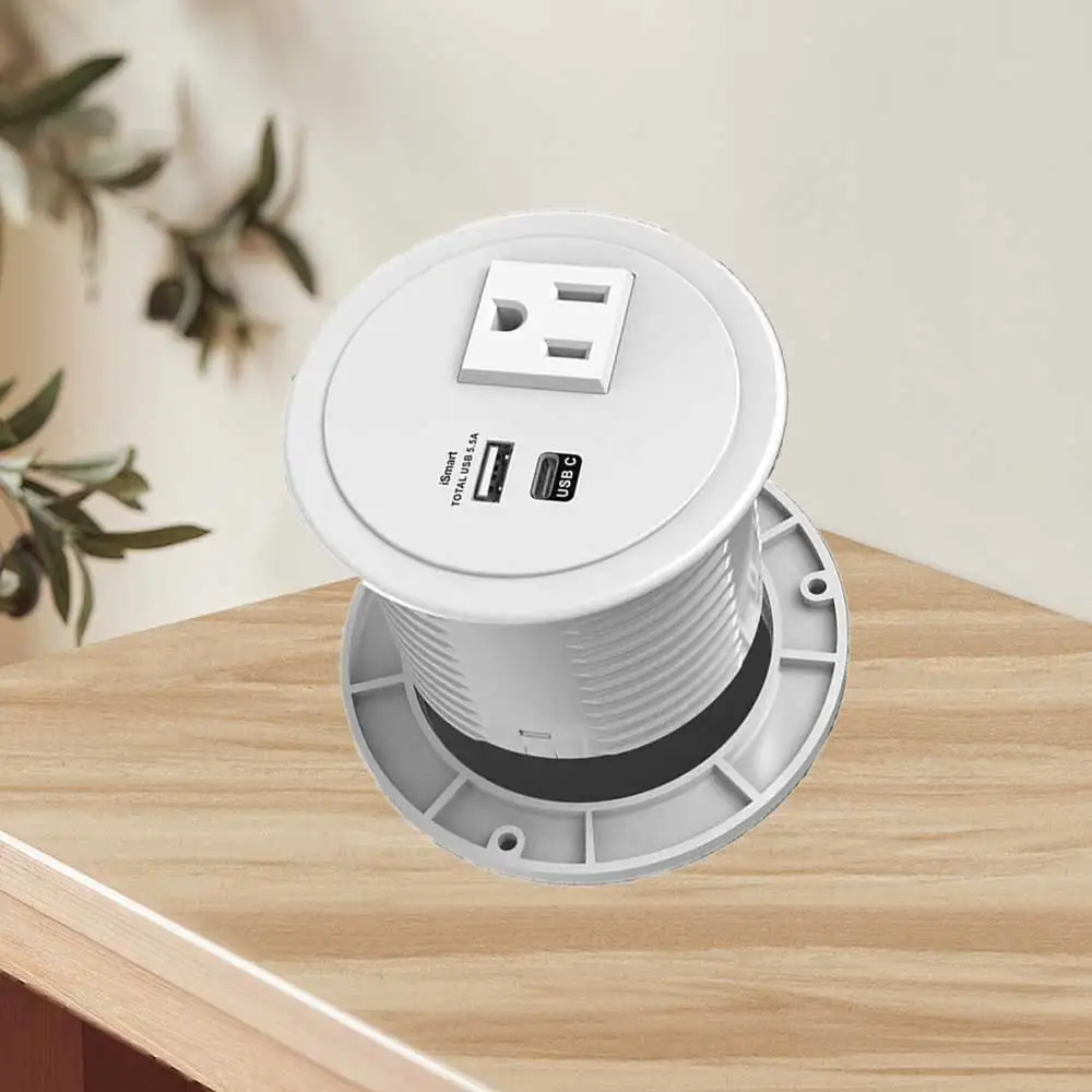 Oswell Desktop Power Grommet Mountable Desktop Extension Socket Desk ...