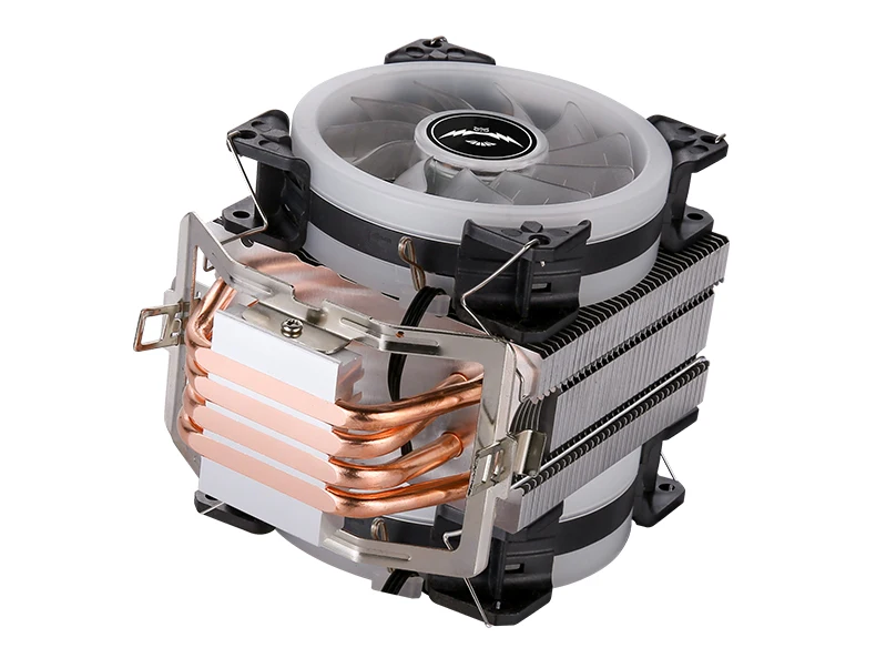 4 Heat Pipe Copper Pipe Cpu Fan 3/4pin 2011 Cooler Quiet Color Light 2 ...