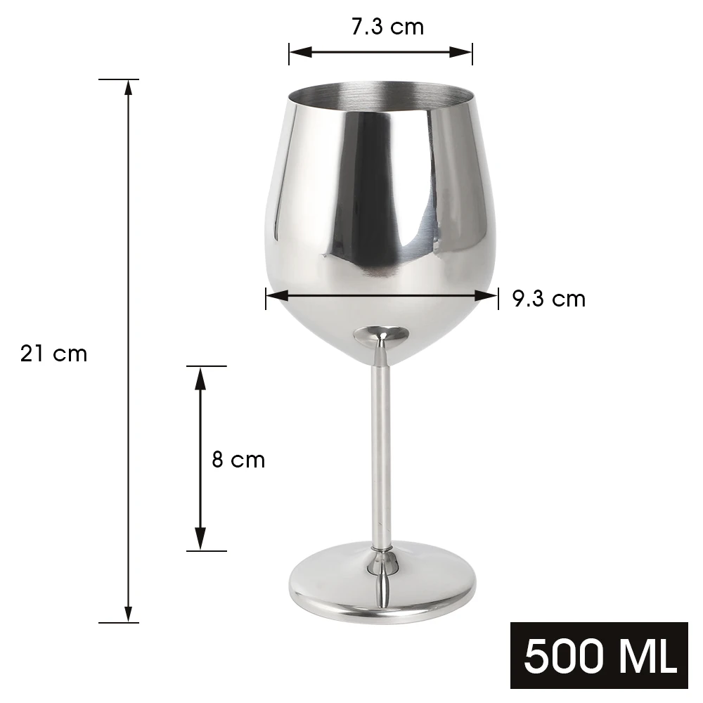 Custom 500ml Metal Globet Wine Glass Cocktail Cup Gold Black Rose Gold ...