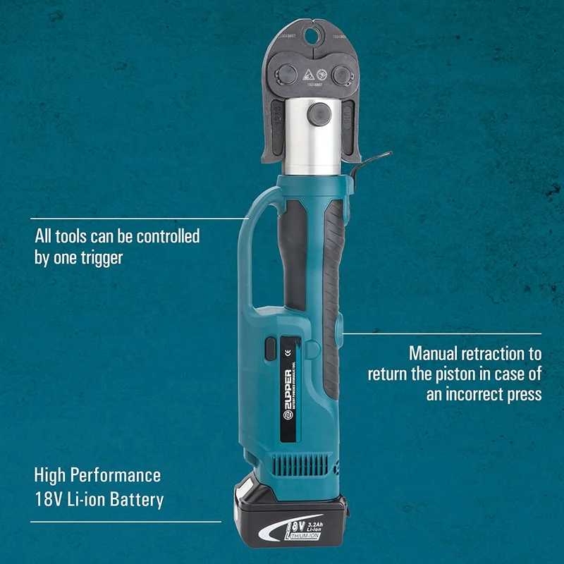 Zupper PZ-1550 Battery Powered Hydraulic Crimping Tool, OEM | Wholesale
