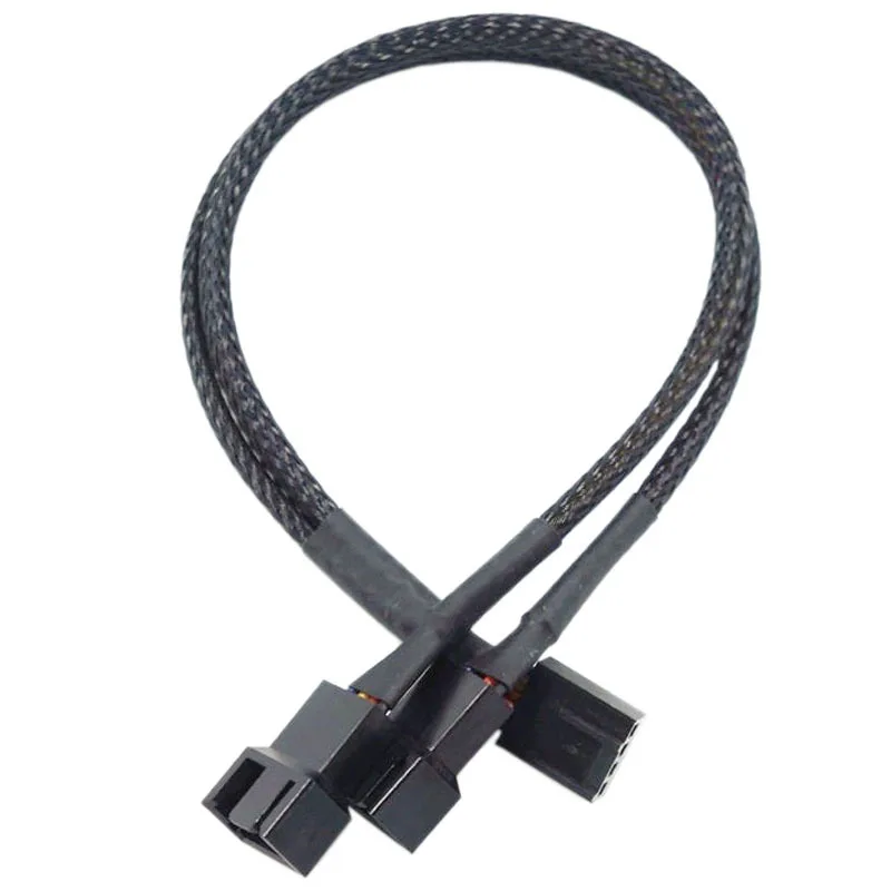 4-pin PWM temperature-controlled cooling fan cable pack, nylon mesh 1 ...