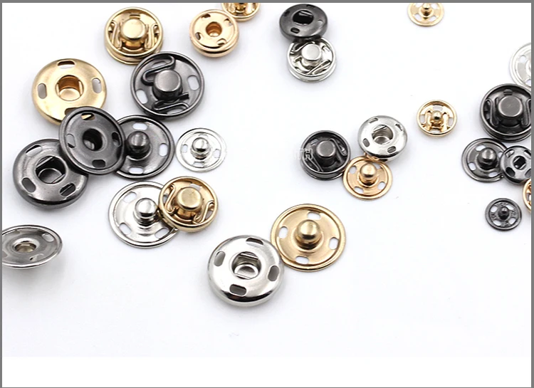 Round Sewing Manual Snap Button Metal Invisible Round Sewing Snaps ...