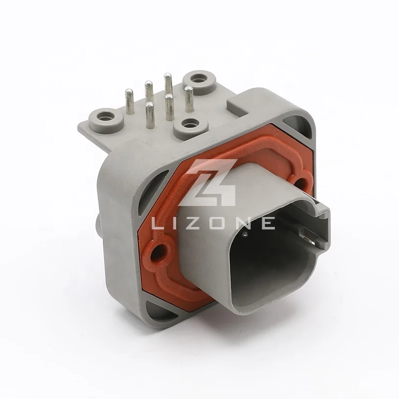 Dt13-6p 6 Pin Connector Socket Circuit Board Waterproof Pcb Right Angle Automotive Headers ...