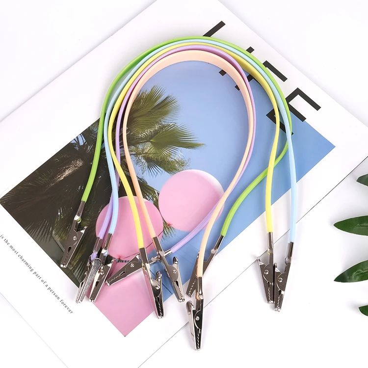 High Quality Dental Bib Holder Clip Flexible Silicone Chain Stainless ...