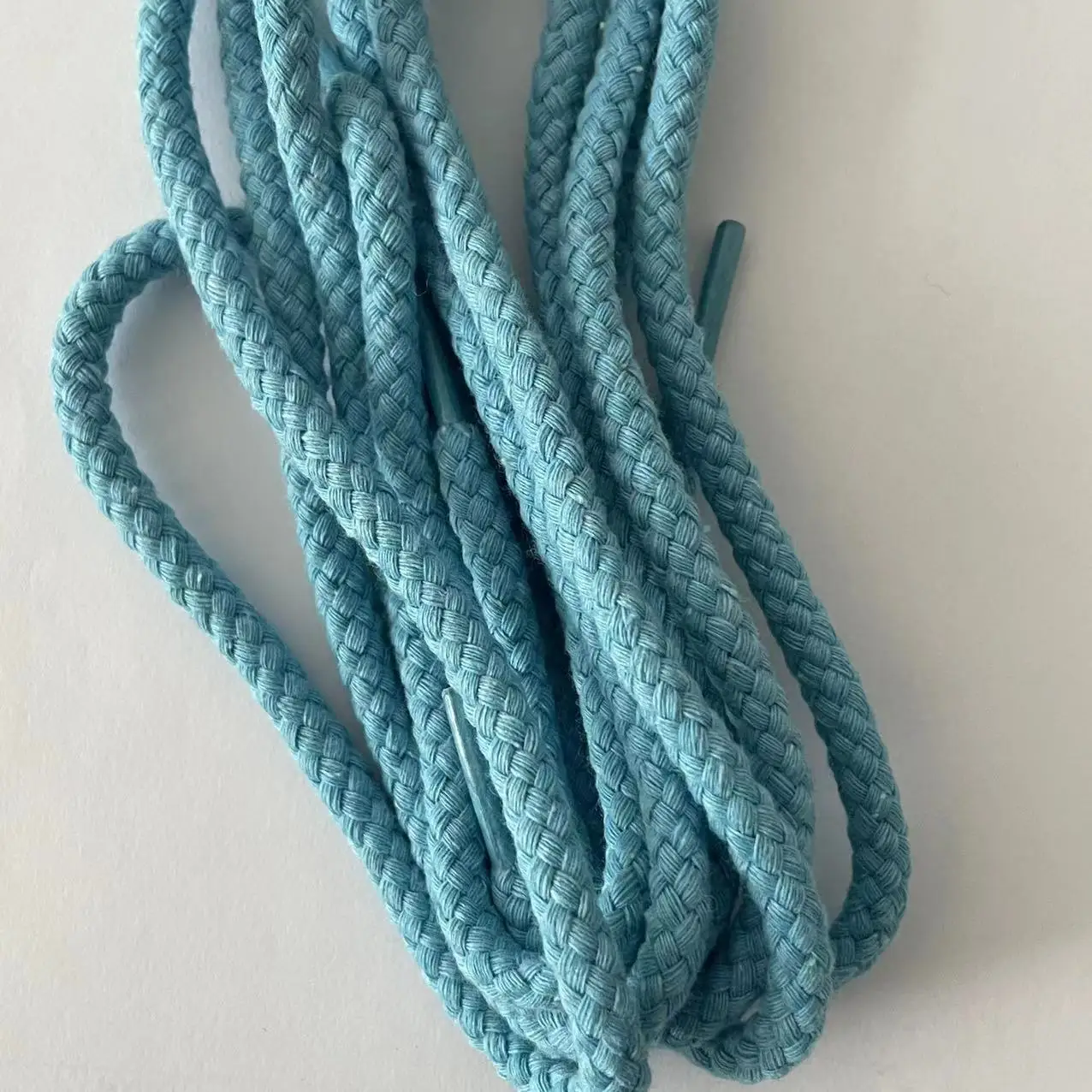 Wholesale Custom 8mm Plain Color Round Cotton Braid Shoelaces Rope Shoe ...