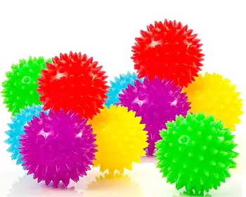 Fantastic Job Led Color Changing Bouncing Spiky Flash Light Up Rebound ...