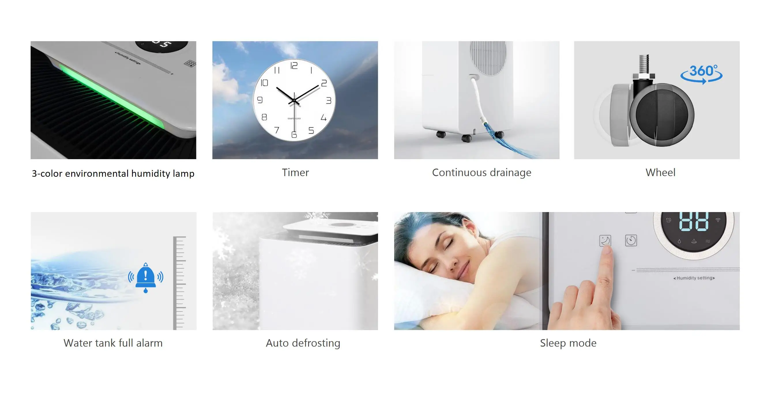 FUDA 12l/day Portable Air Dehumidifier with Smart Control