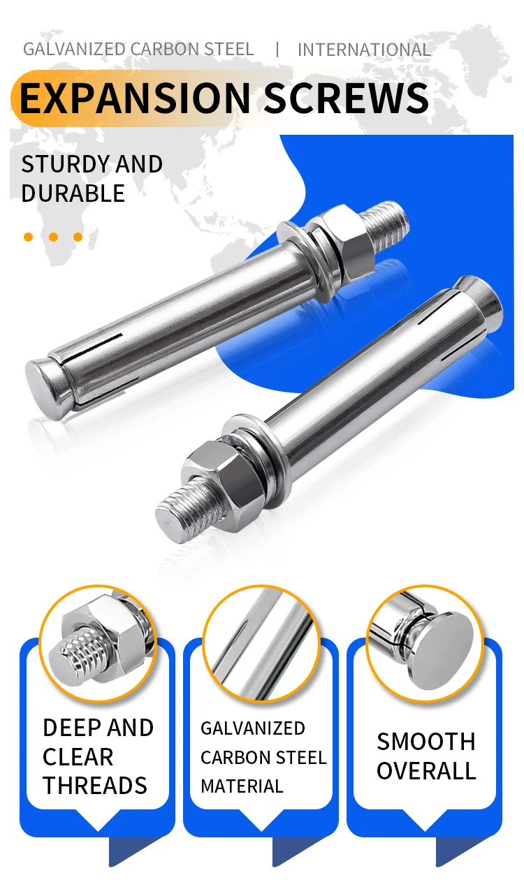 Galvanized Iron Expansion Pull Anchors External Hexagon Internal ...