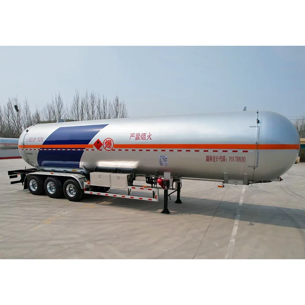 3-Axle Steel Tank Vessel Semi-Trailer LNG/LPG Tanker Truck Trailers for ...