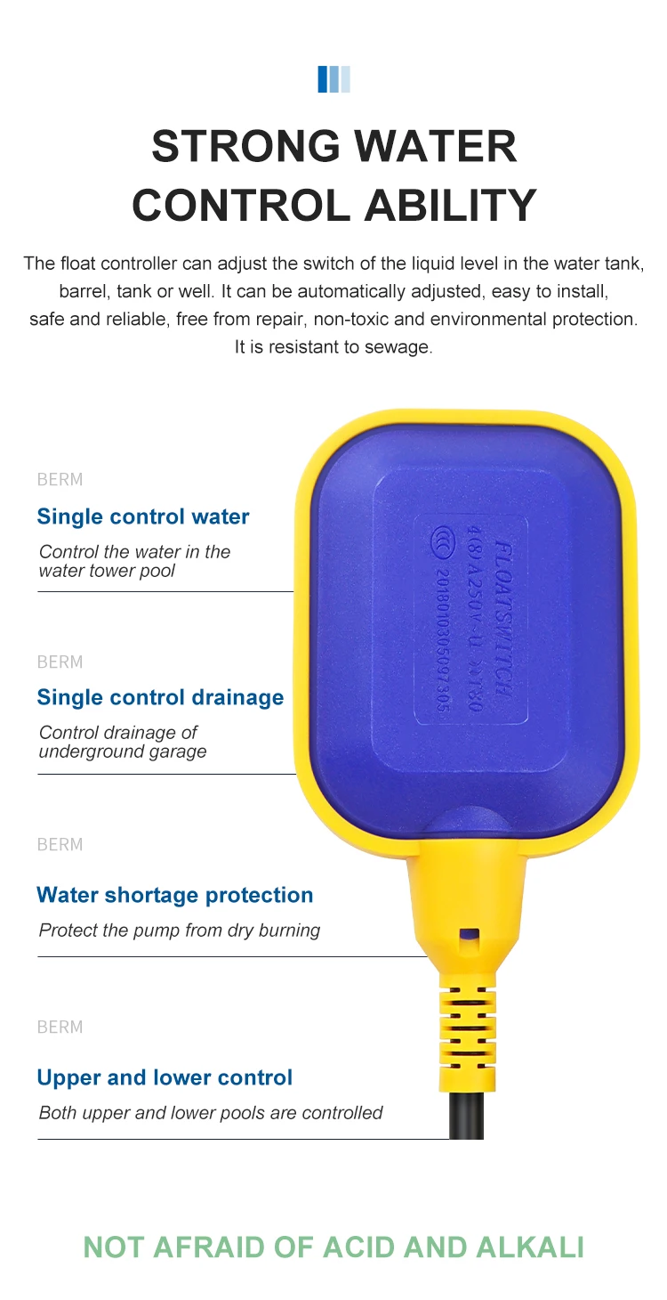 Float Level Switch Automatic Float Switch Water Tank Water Pump Float ...