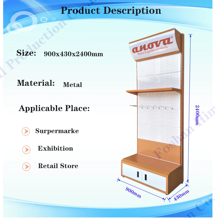 Merchandising Stand for Garden Tools - Himon Display Unit