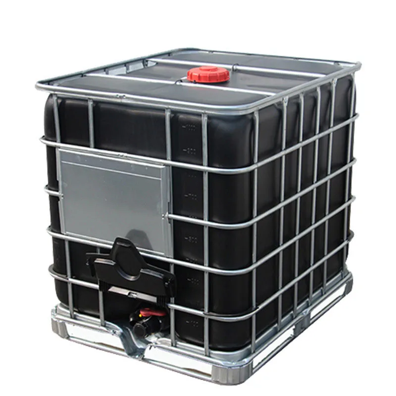 132 gallon IBC HDPE chemical tank with metal frame 1 ton plastic barrel ...