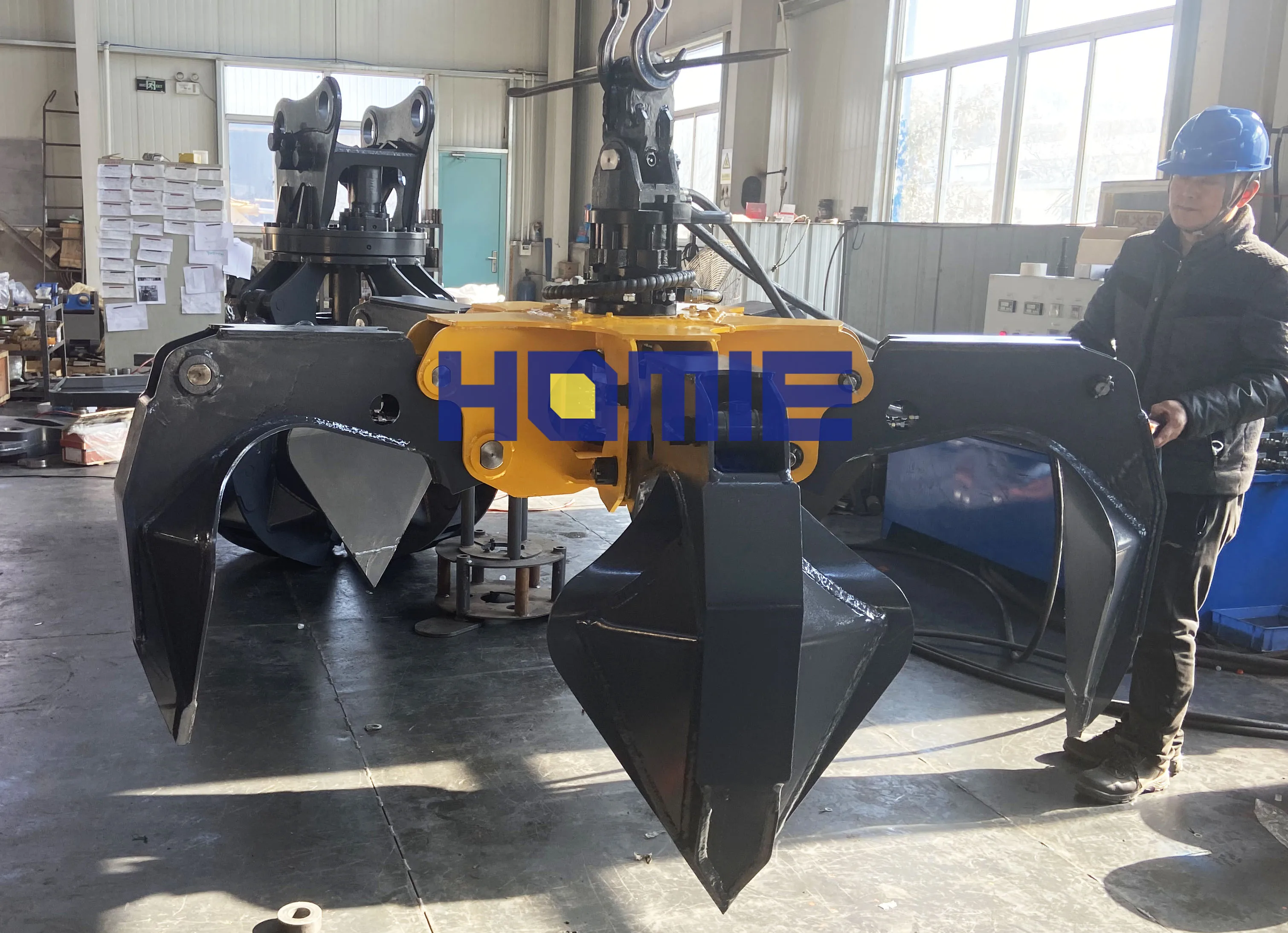 5-Tine Orange Peel Rotating Grapples,Crane Excavator Mounted Octopus ...