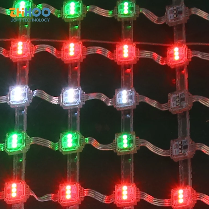 Waterproof Programmable Mesh Pixel LED Screens for Landscapes