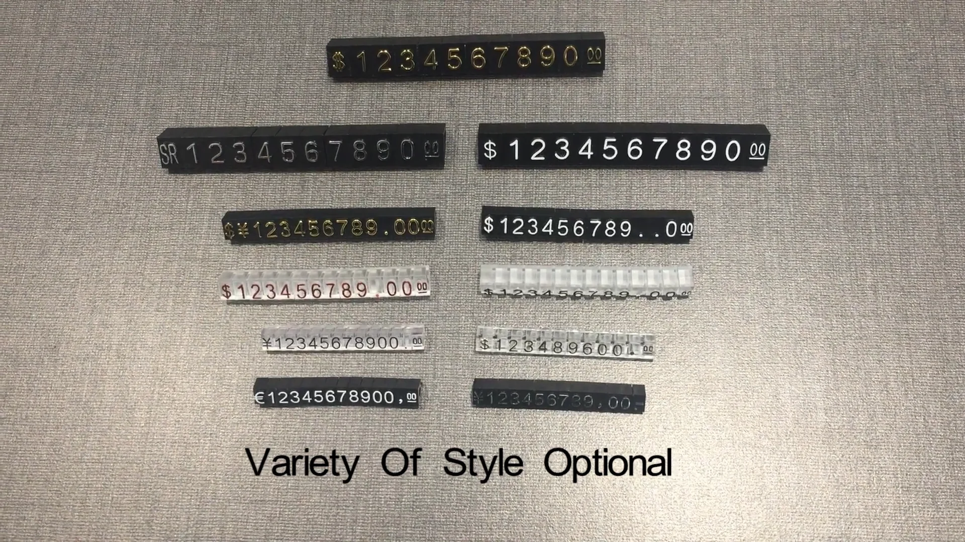 Custom Store Display Price Tag Digital Cubes Jewelry Plastic Price ...