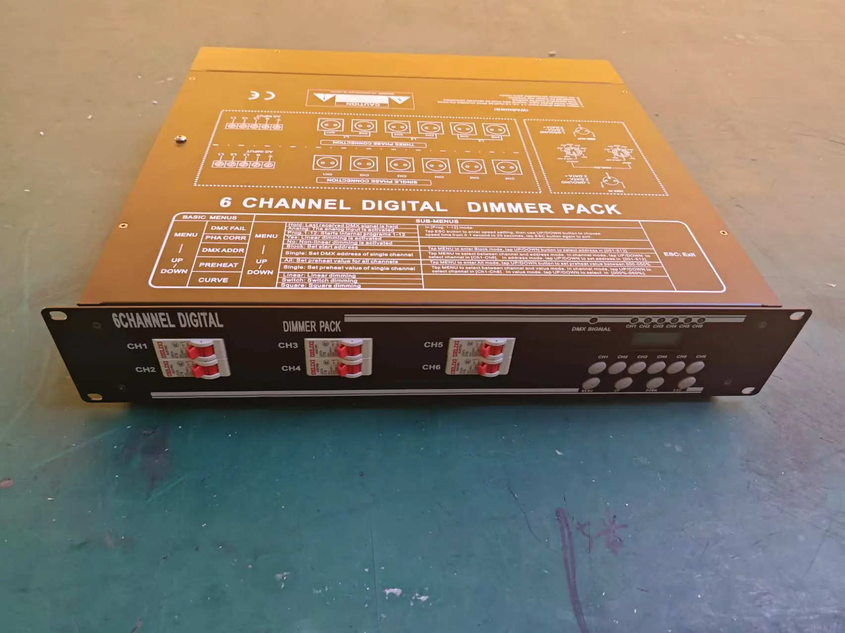6 Channel Light Digital DMX Dimmer - Stage Lighting Power Box