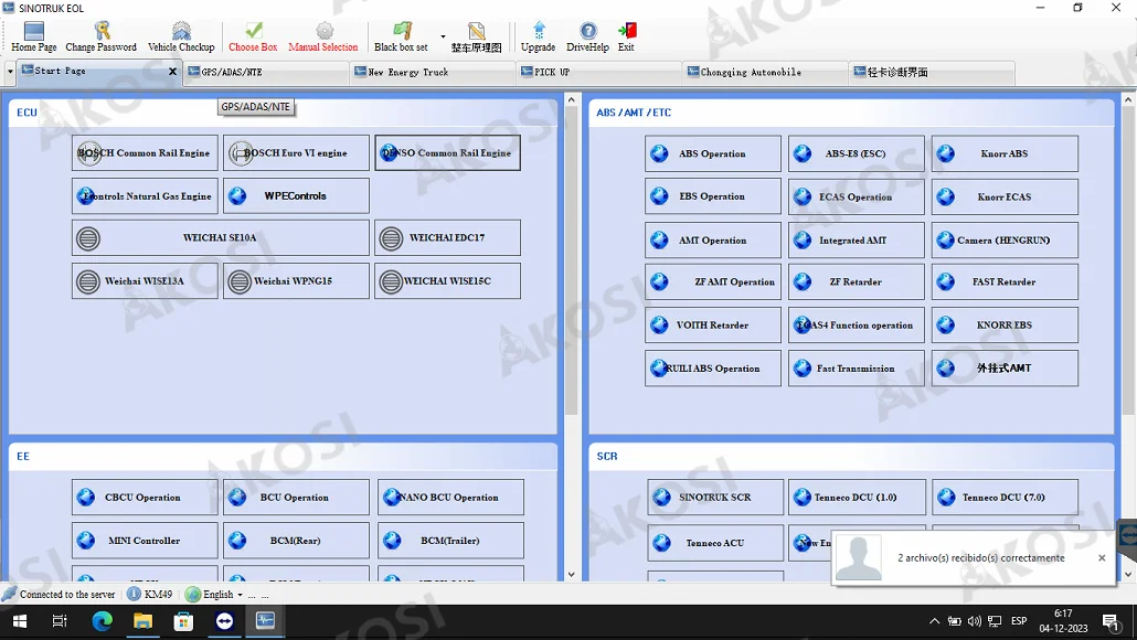 Truck Diagnostic Tool For Sinotruk Eol Obd Diesel For Howo A7/t7h/sitrak/hohan Diagnostic Tool ...