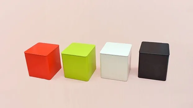 Custom Printed Square Shape Packaging Tinplate Container Paint Can Food ...
