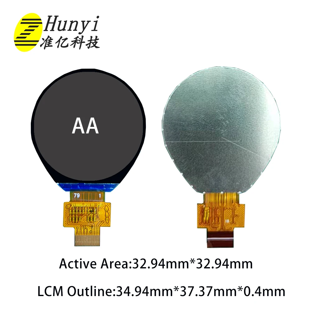 1.28 Inch Hd 360x360 Gc9a01 Driver Ips Color Screen Tft Round Lcd ...