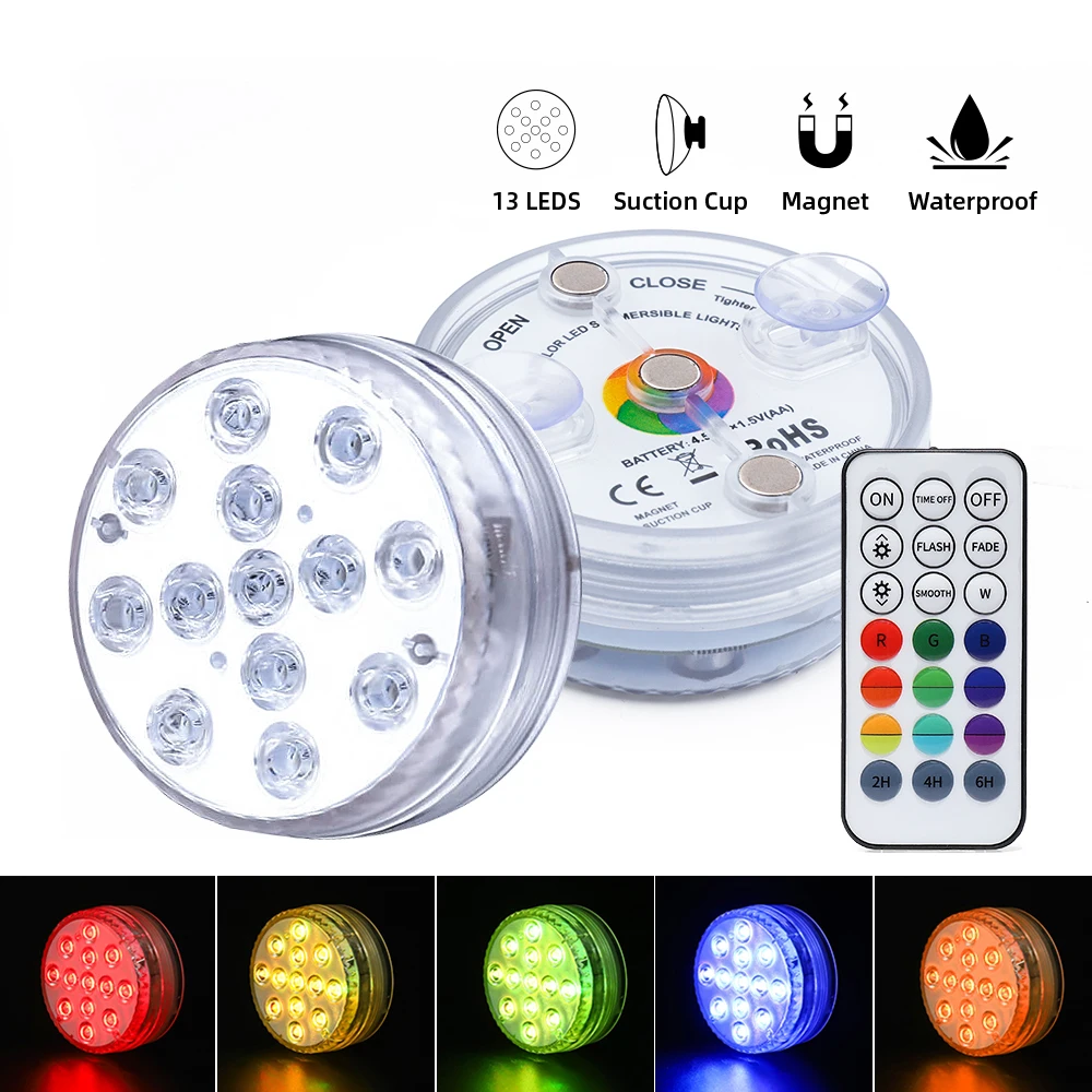 Factory Wholesale RGB Infrared Remote Control Lighting Submersible ...